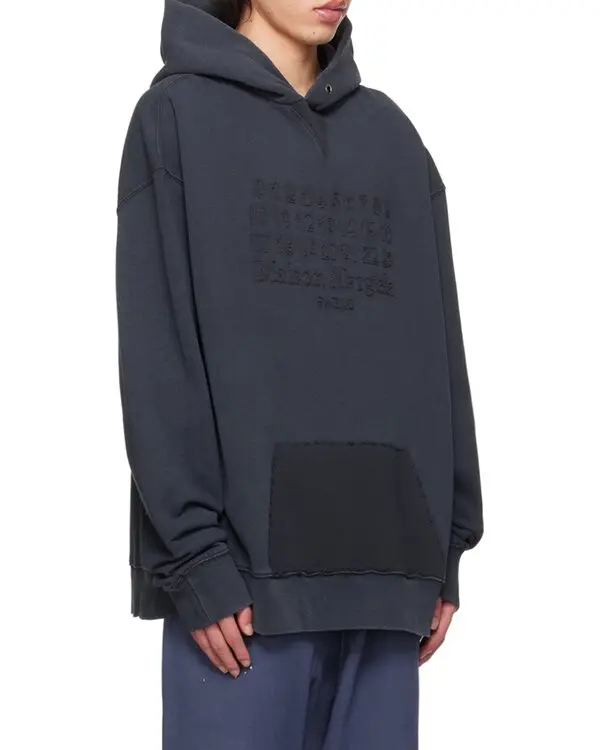 MAISON MARGIELA Logo Embroidered Reverse Hoodie