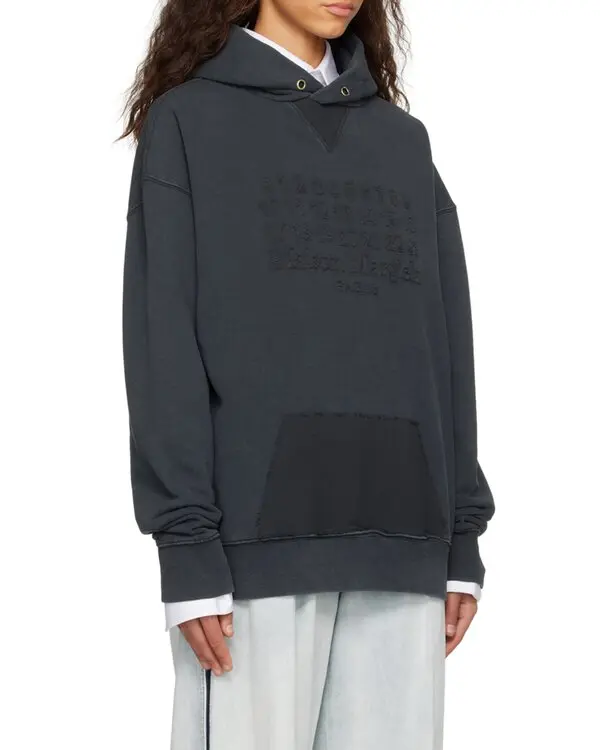 MAISON MARGIELA Logo Embroidered Reverse Hoodie