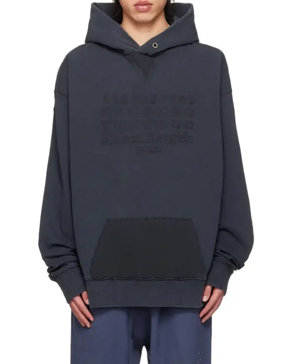 MAISON MARGIELA Logo Embroidered Reverse Hoodie