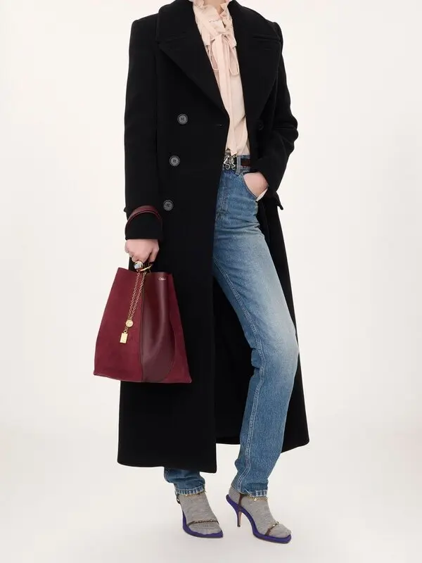 Chloé Spin Chain Detail Tote Bag - Burnt Red