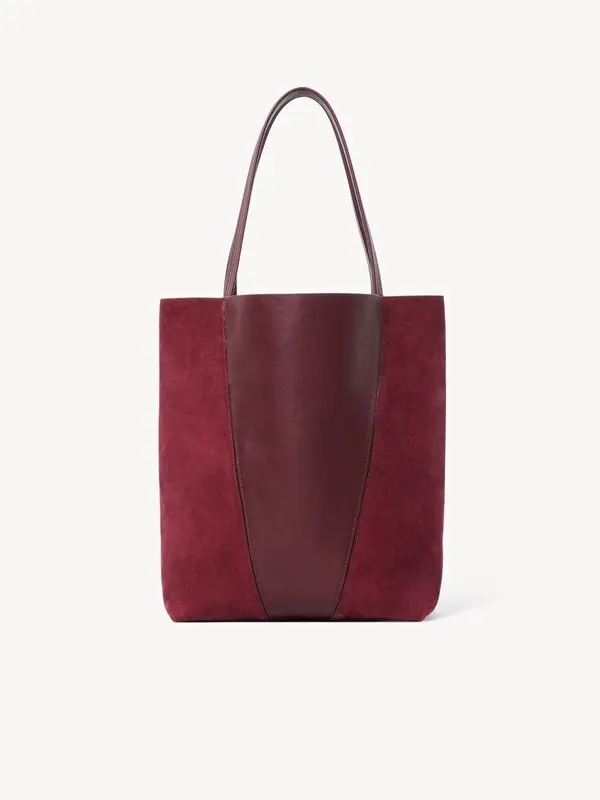 Chloé Spin Chain Detail Tote Bag - Burnt Red