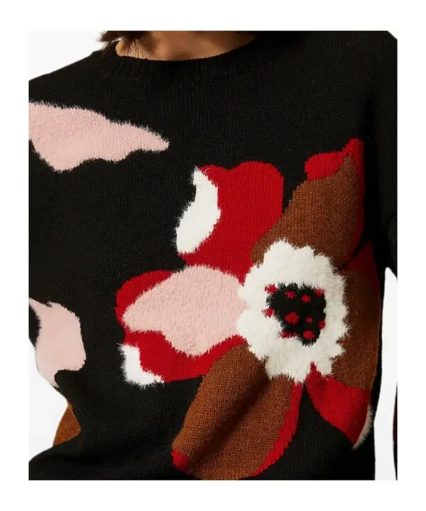 TWINSET Floral Jacquard Sweater