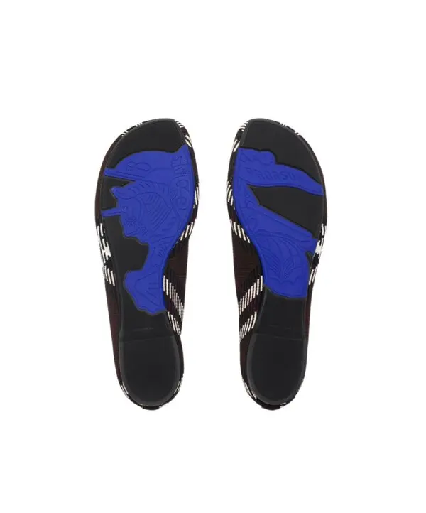 Burberry Checked Knitted Slip-on Ballerina Shoes
