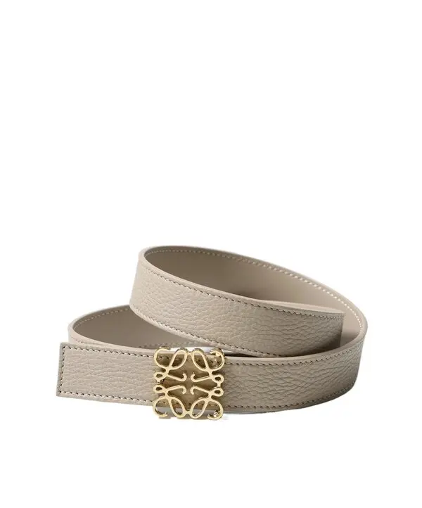 Loewe Reversible Anagram Belt - Clay/gold