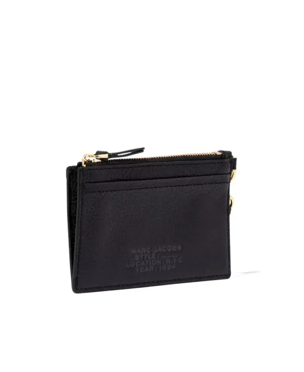 Marc Jacobs Logo Embossed Top-zip Wristlet