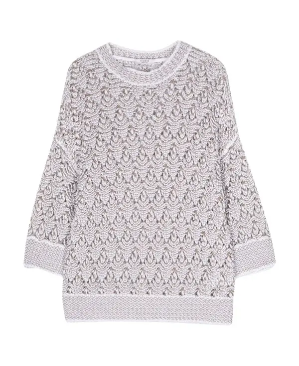 Peserico Round Collar Hollowed-out Design Sweater