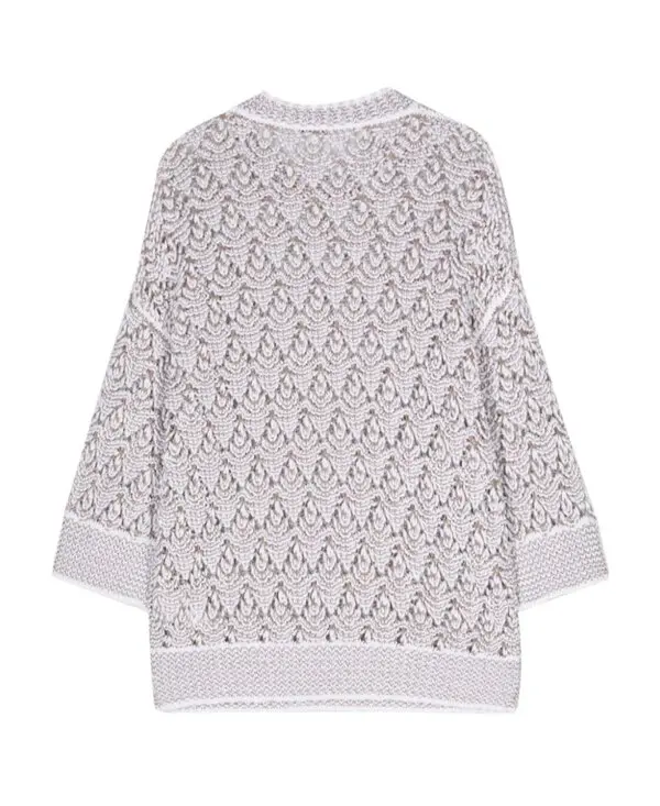 Peserico Round Collar Hollowed-out Design Sweater