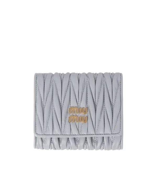 Miu Miu Small Matelassé Nappa Leather Wallet