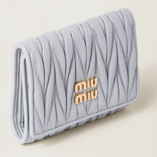 Miu Miu Small Matelassé Nappa Leather Wallet