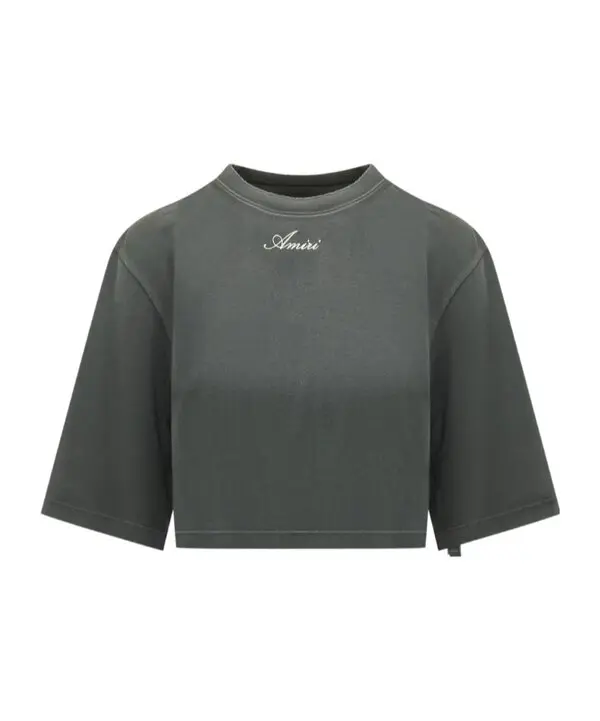 Amiri Cropped Logo T-shirt