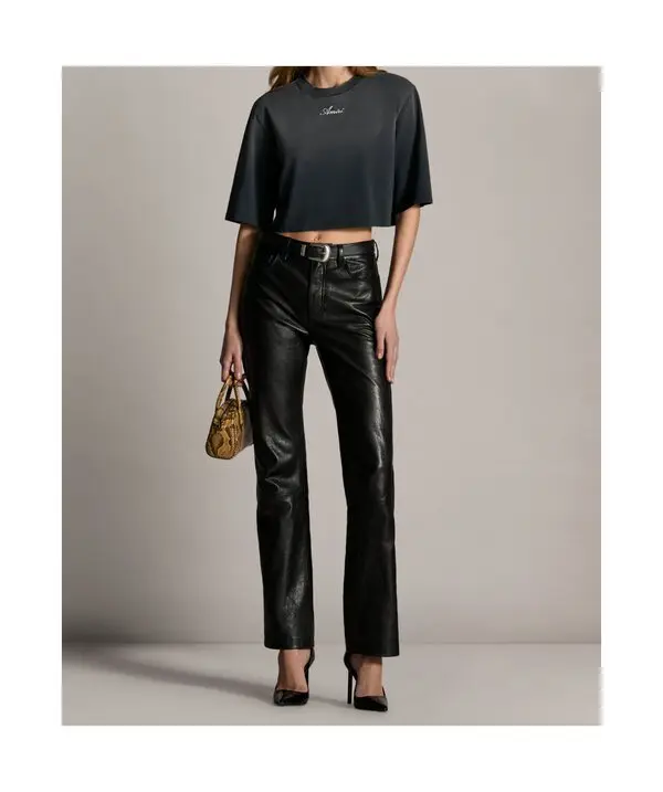 Amiri Cropped Logo T-shirt