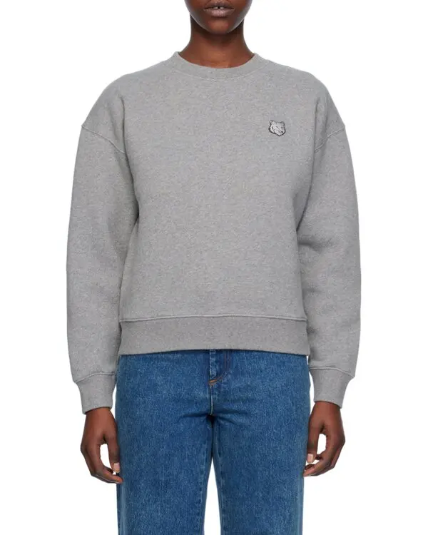 Maison Kitsuné Bold Fox Head Patch Crewneck Sweatshirt