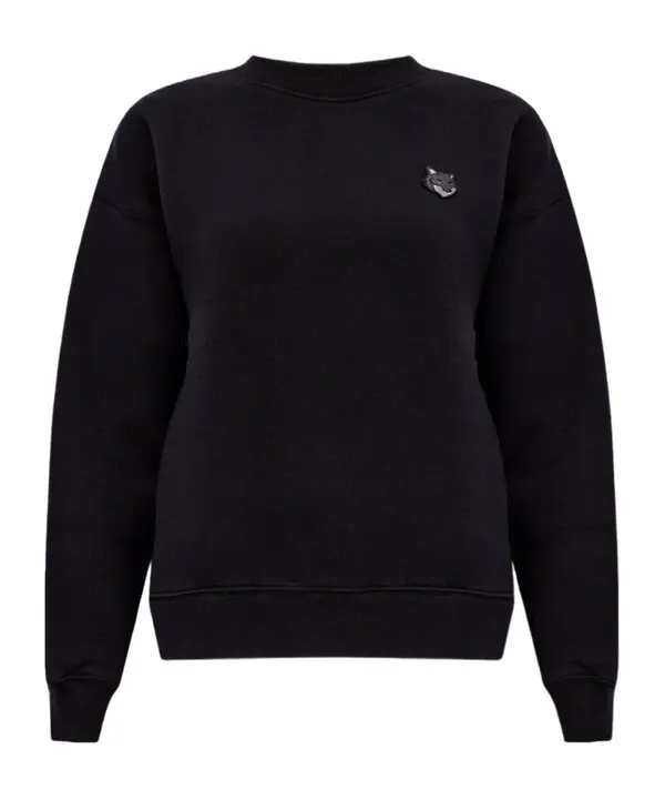 Maison Kitsuné Bold Fox Head Patch Crewneck Sweatshirt