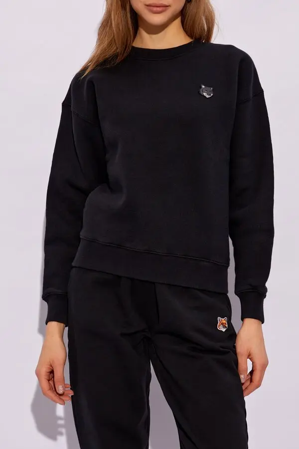 Maison Kitsuné Bold Fox Head Patch Crewneck Sweatshirt