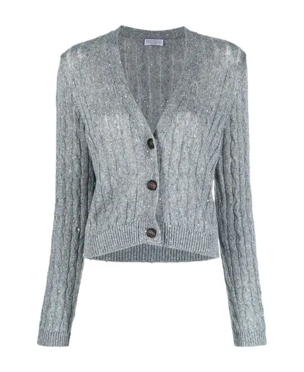 Brunello Cucinelli V-neck Linen Cardigan