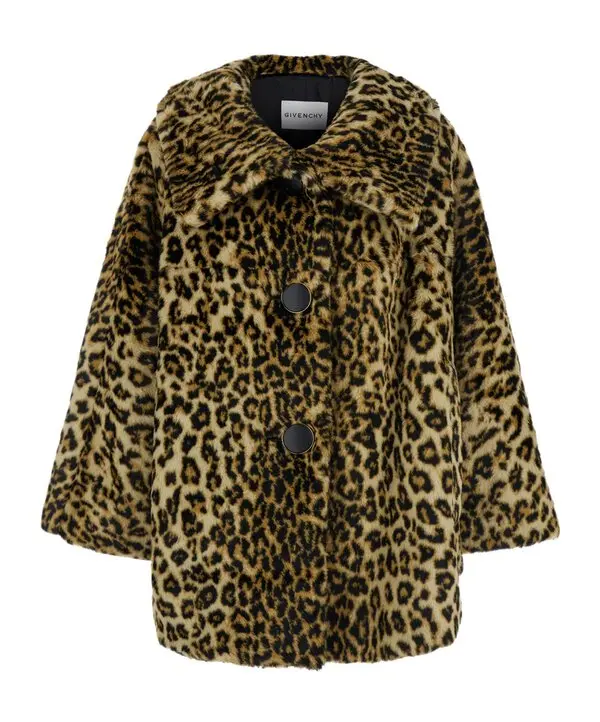 Givenchy Animal-pattern Oversized Coat - No