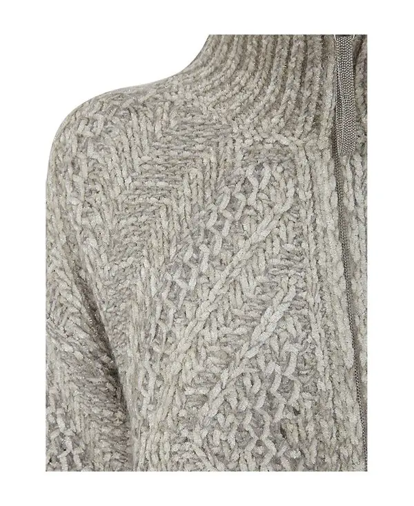 Fabiana Filippi Long-sleeved Zip-up Cardigan