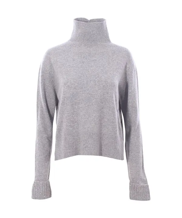 Fabiana Filippi High-neck Knitted Embellished Jumper