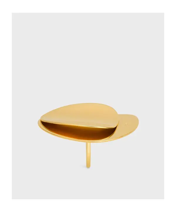 Celine Petale Ring In Brass With Finish