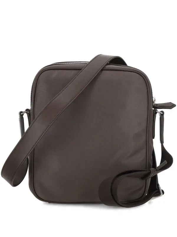 Bally Logo Printed Striped Messenger Bag