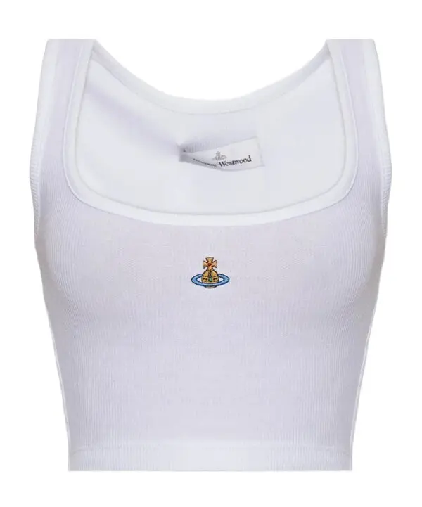 VIVIENNE WESTWOOD Cropped Logo Tank Top - No