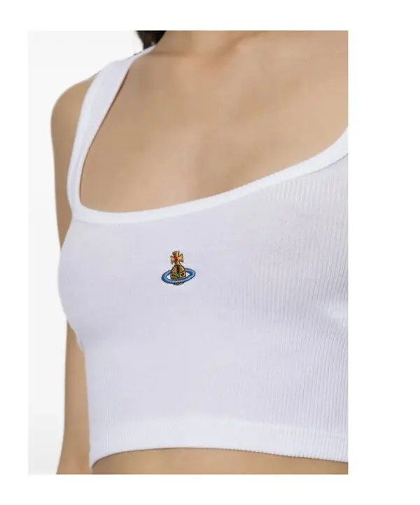 VIVIENNE WESTWOOD Cropped Logo Tank Top