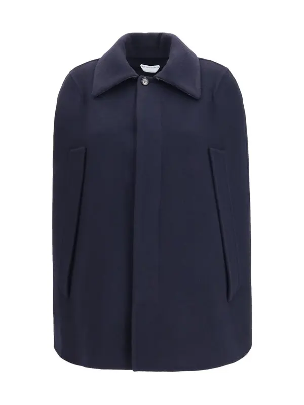 Bottega Veneta Wool And Cashmere Cape - Blue