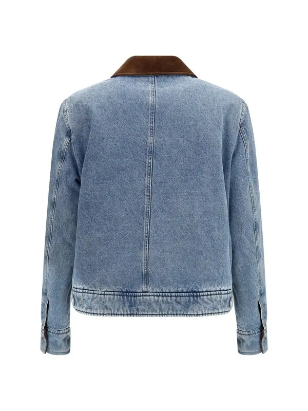 AMI Paris De Coeur Denim Jacket - Blue