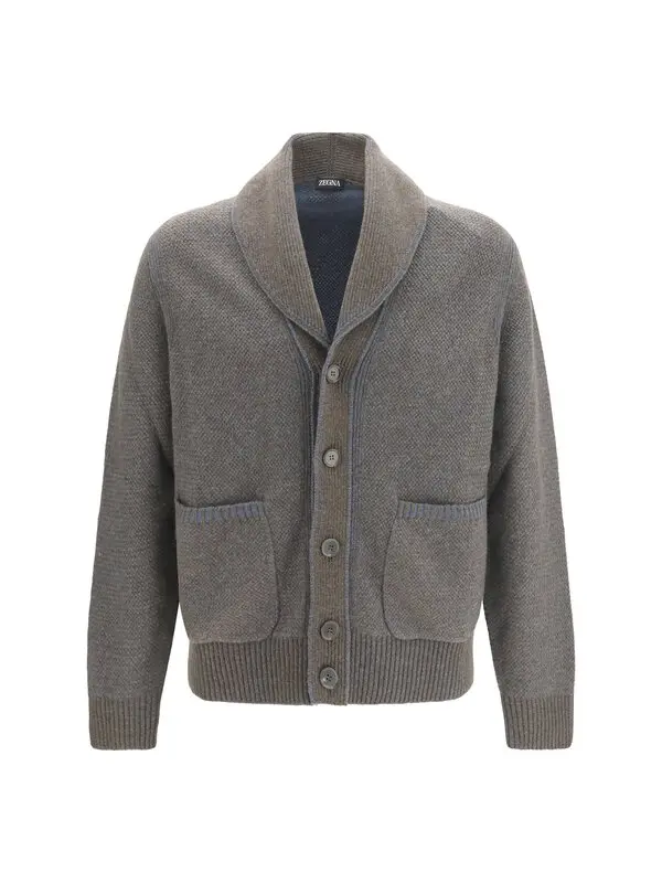 Zegna Cashmere And Wool V-neck Cardigan