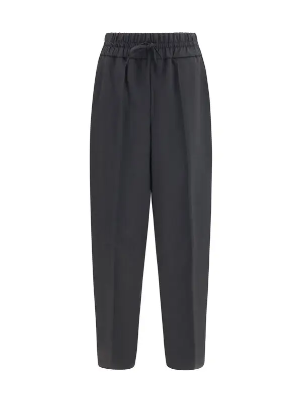 AMI Paris Wool Pants With Elasticated Waist