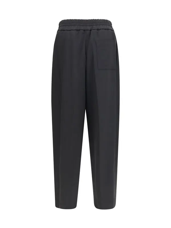 AMI Paris Wool Pants With Elasticated Waist
