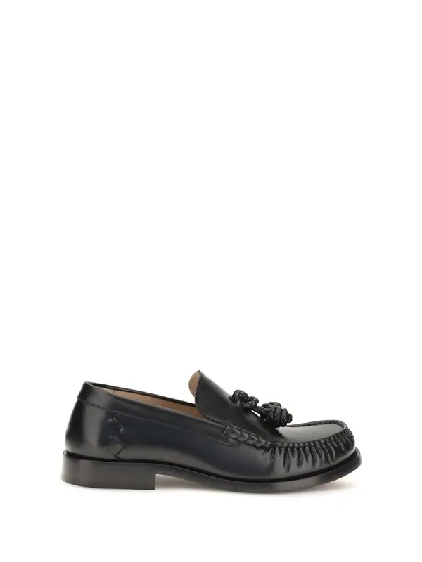 Bottega Veneta Ugo Leather Loafers - Black