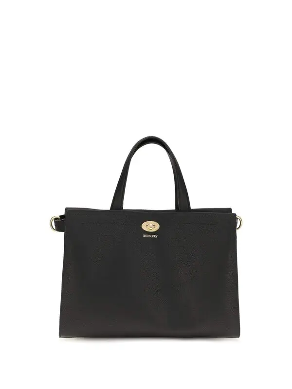 Burberry Small Cotswolds Check Tote Bag - Black