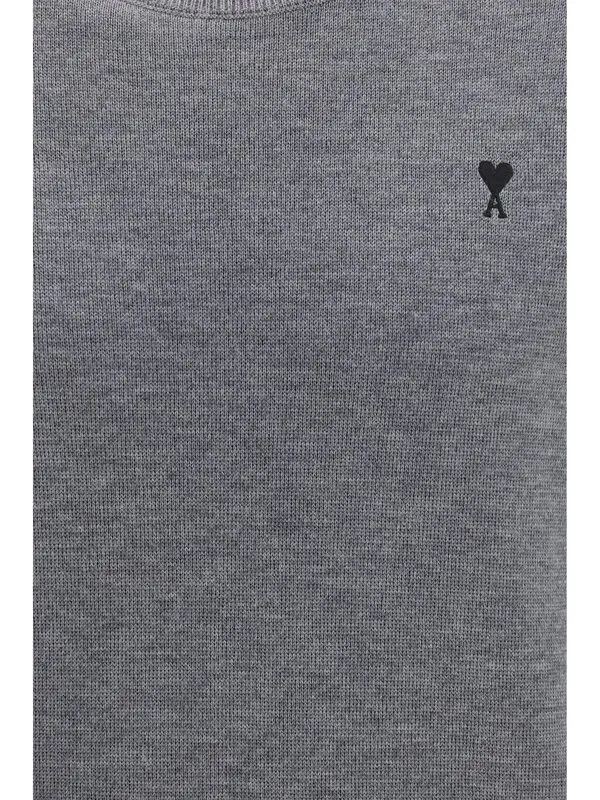 AMI Paris Pull Col Rond De Coeur