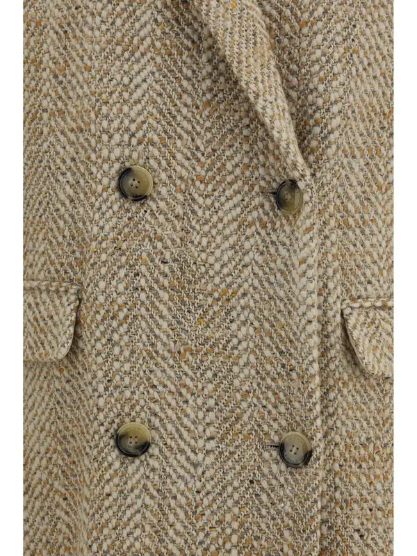 Isabel Marant Étoile Marant Pilda Herringbone Wool-blend Coat