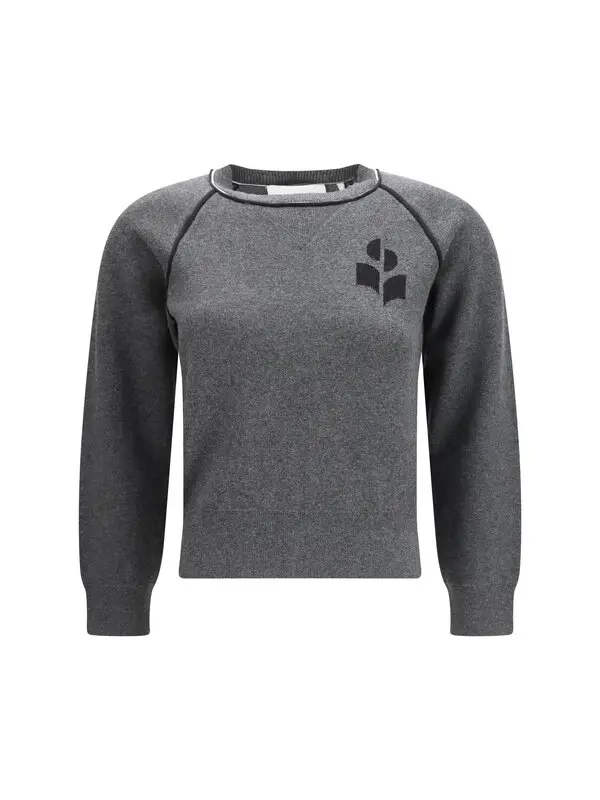 Isabel Marant Étoile Marant Loriby Logo Sweater - Gray