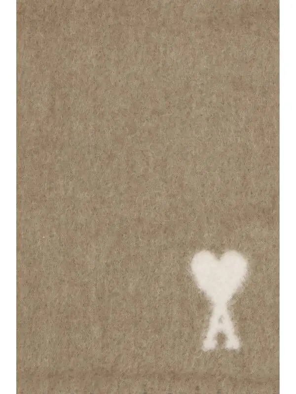 AMI Paris De Coeur Scarf - Cream