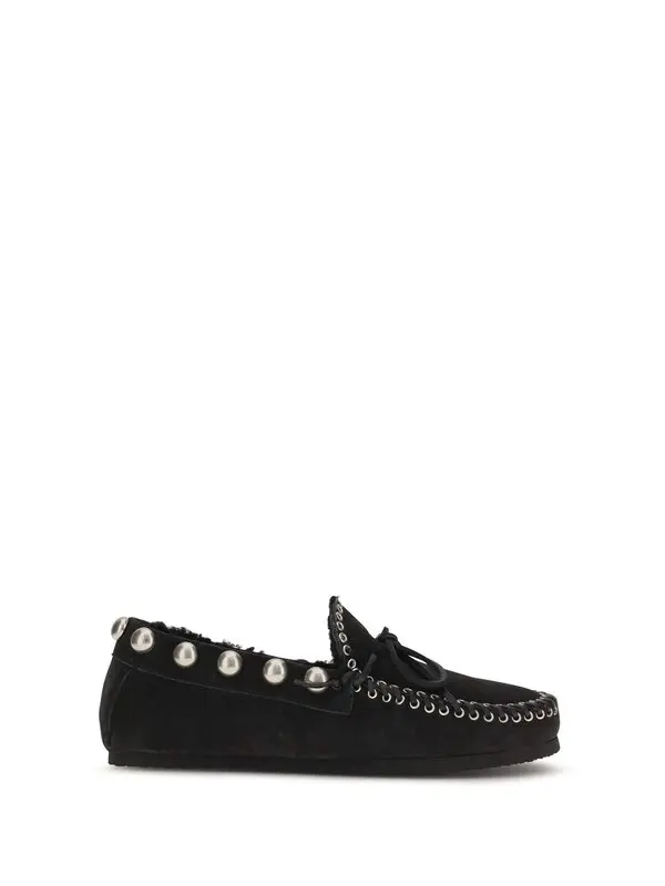 Isabel Marant Étoile Fitza Suede Loafers - Black