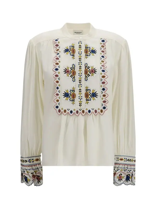 Isabel Marant Étoile Marant Monique Embroidered Top - White