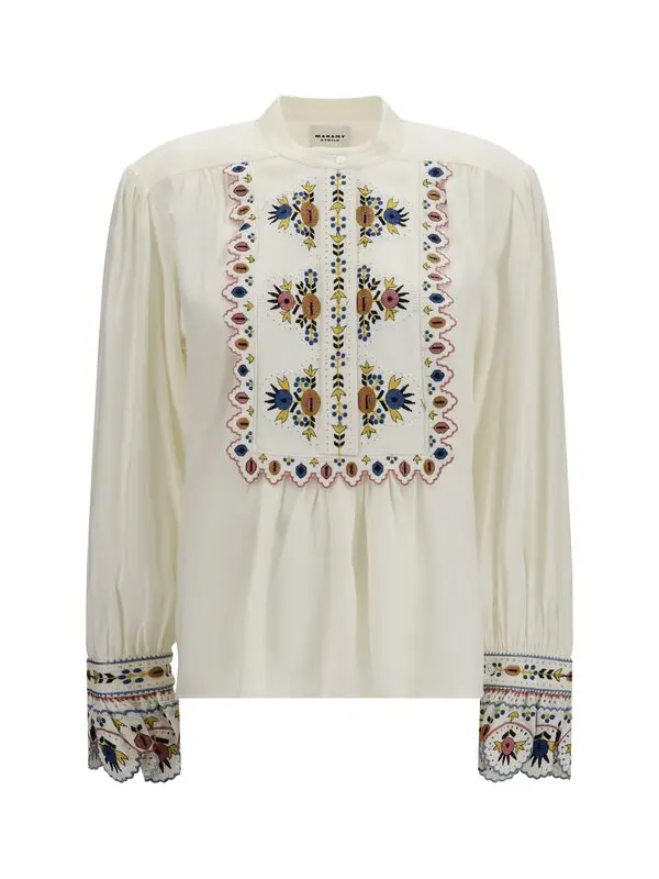 Isabel Marant Étoile Marant Monique Embroidered Top - White
