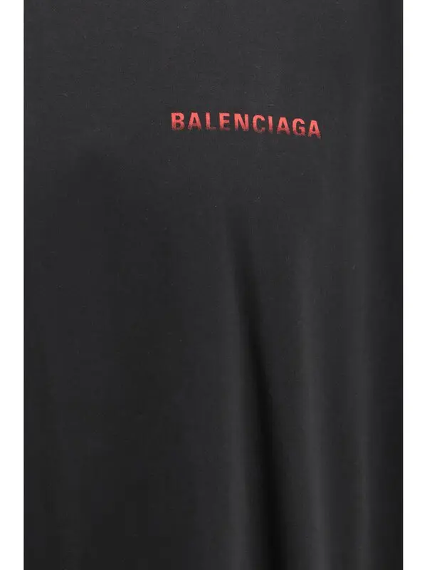 Balenciaga Cotton Logo T-shirt - Black