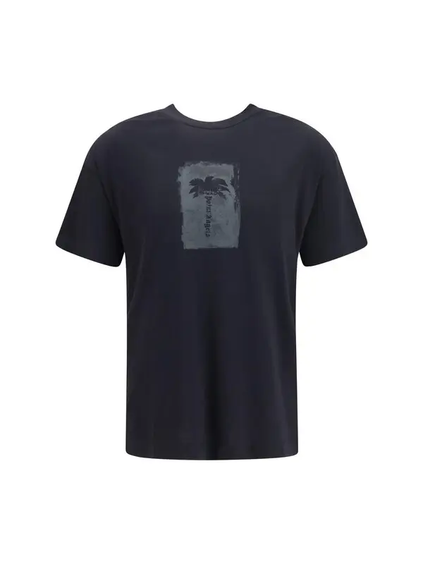 Palm Angels Palm Tree Cotton T-shirt - Black