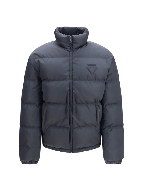 Prada High-neck Padded Jacket - Blue