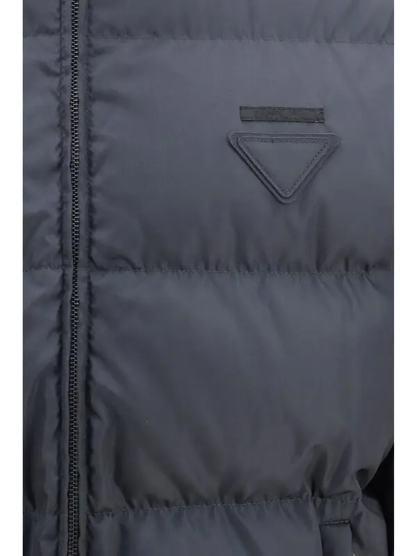 Prada High-neck Padded Jacket - Blue