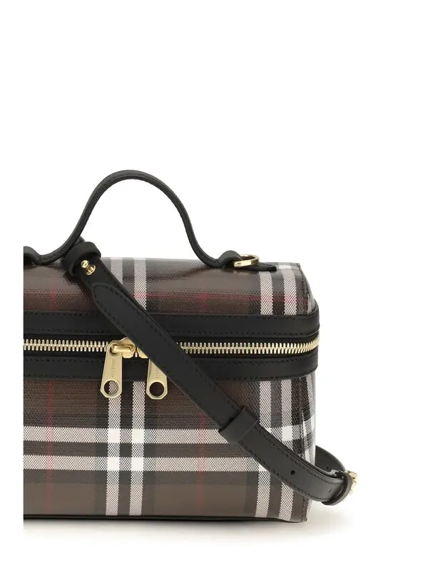 Burberry Vanity Check Handbag - Brown