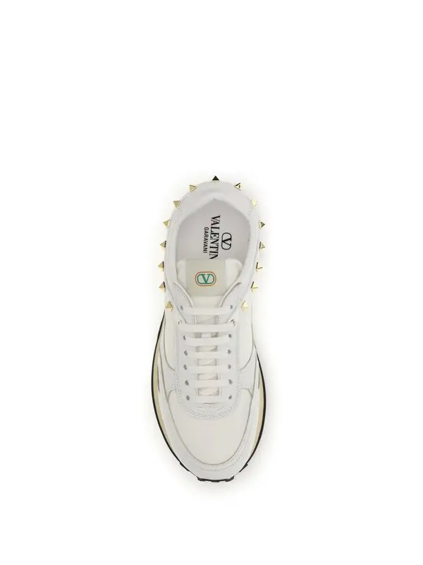 Valentino Garavani Stud Up Sneakers In Leather And Nylon
