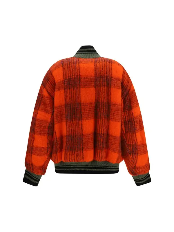 Dries Van Noten Oversized Mohair-blend Bomber Jacket - Orange