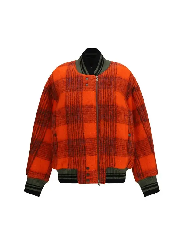Dries Van Noten Oversized Mohair-blend Bomber Jacket - Orange