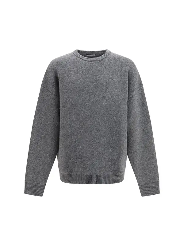 Balenciaga Wool Crewneck Sweater - Gray