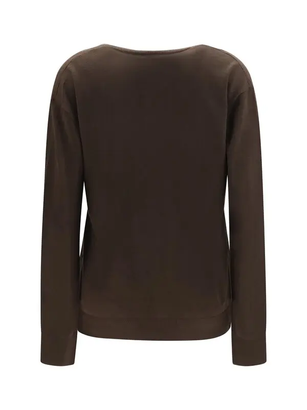 TOTEME V-neck Cashmere-blend Sweater - Brown